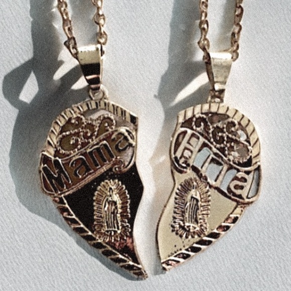 Fashion Nova | Jewelry | Mother Daughter Gold Plated Virgin Mary Chain ...